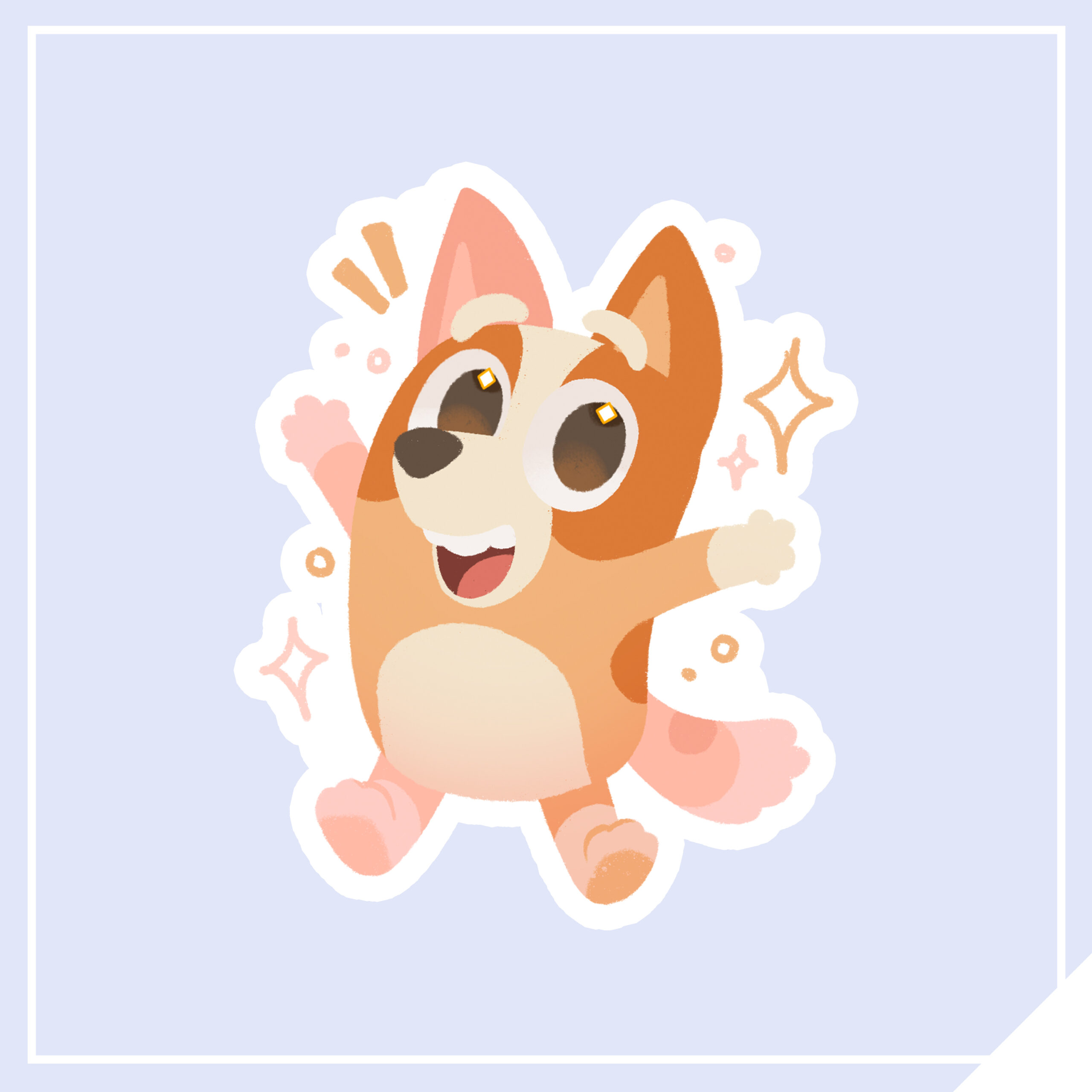 PREORDER – Bluey Vinyl Sticker – Bingo – Shannanigans Cafe